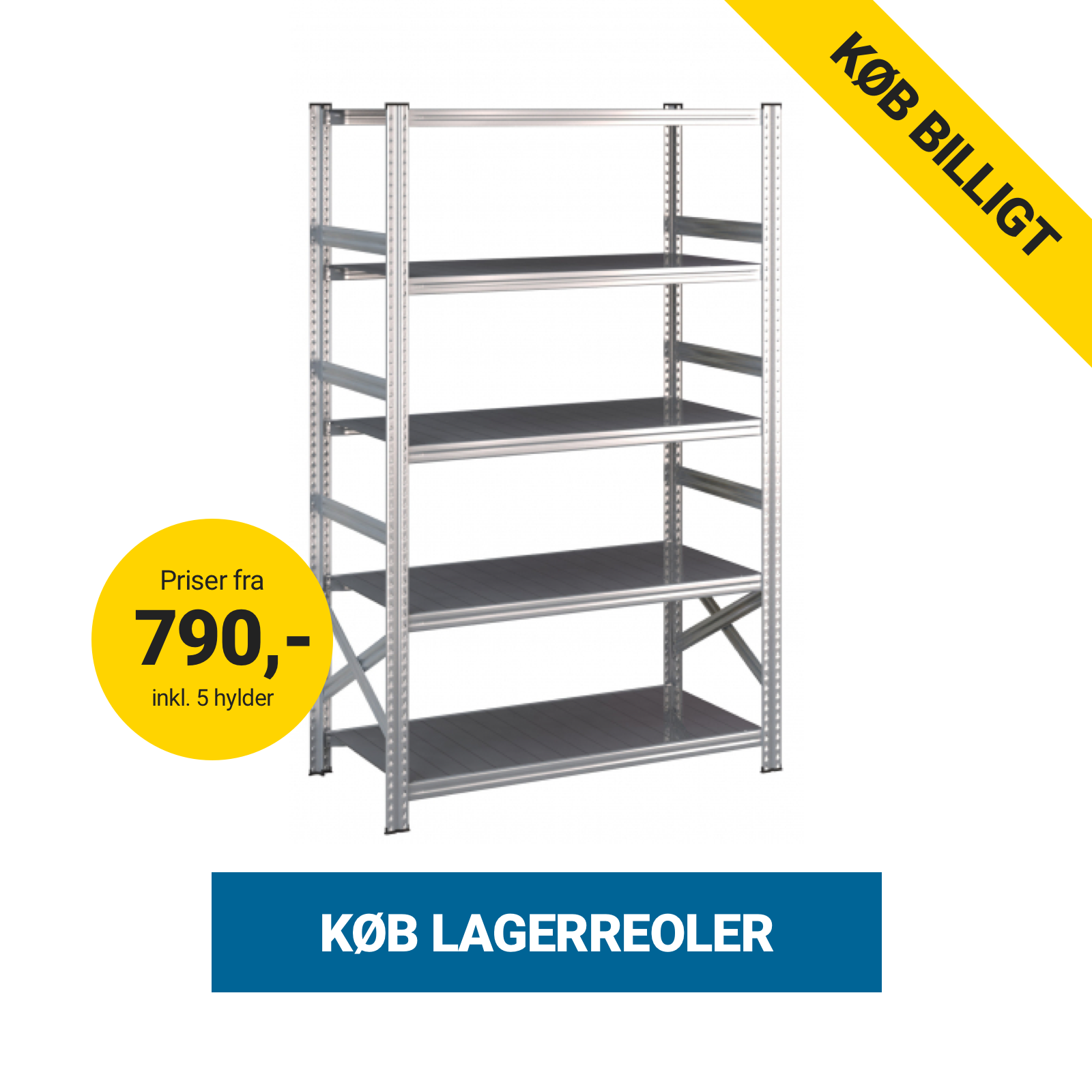 Køb billige lagerreoler online her - BilligeReoler.dk